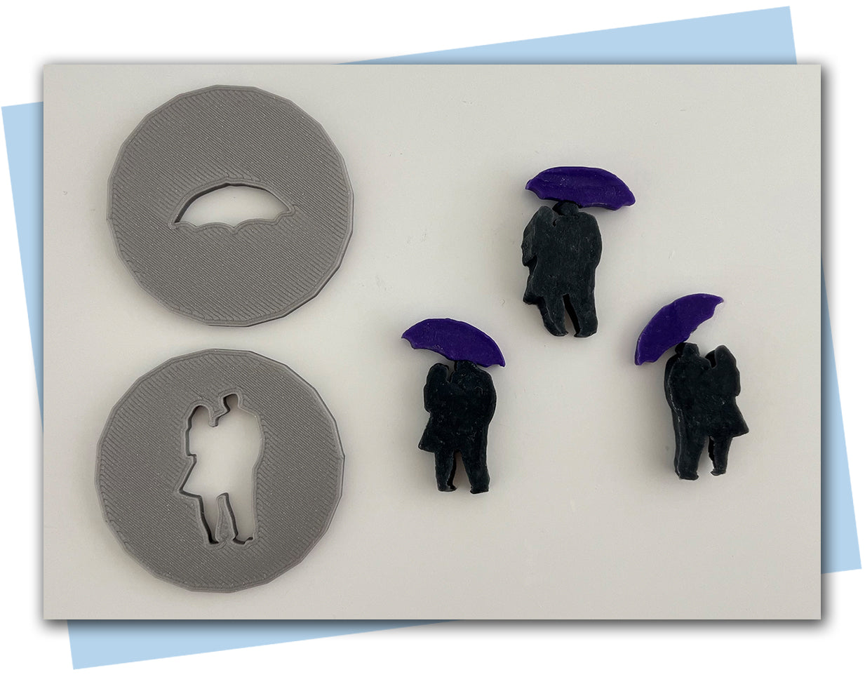 Couple Under Umbrella Extruder Disc Version 1 | Jennifer's Handmade Soap